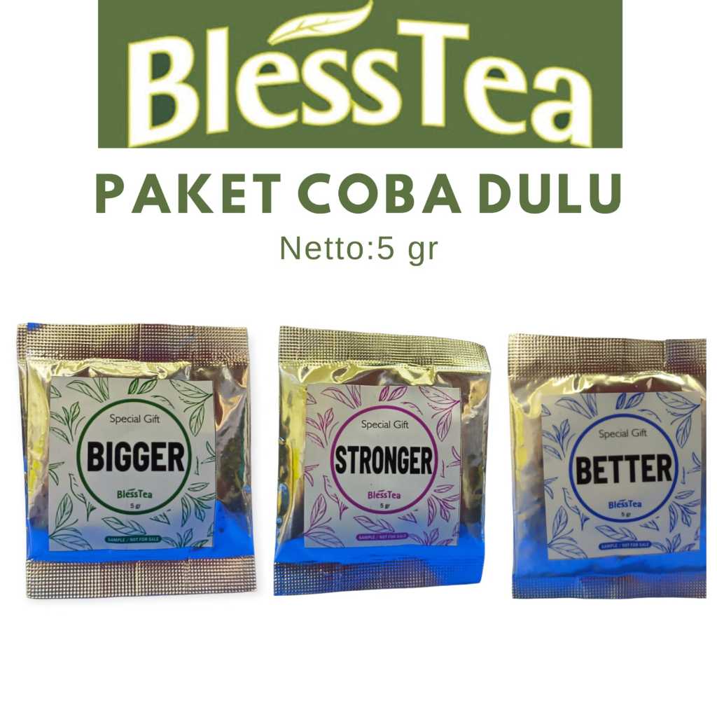 Jual PER SACHET BLESSTEA PAKET COBA DULU BLESSTEA 5GR ORIGINAL | Shopee ...