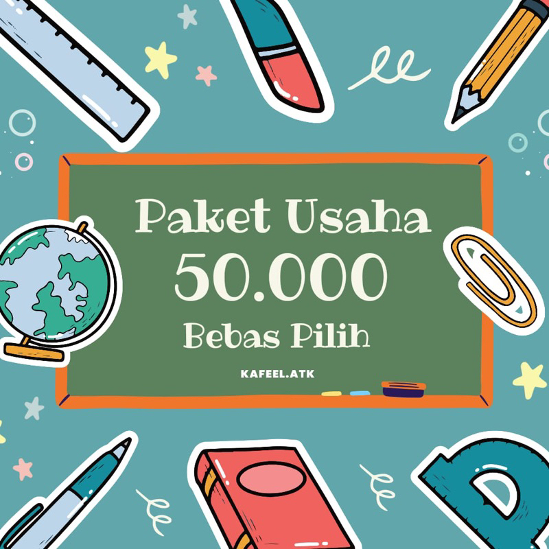 Jual Paket Usaha ATK senilai 50.000 bebas pilih pada saat Live, CO ...