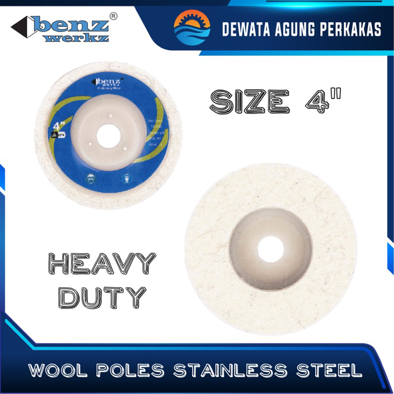 Jual Mata Gerinda Poles Stainless Steel 4 Inch Wool Poles Grinding Wool ...