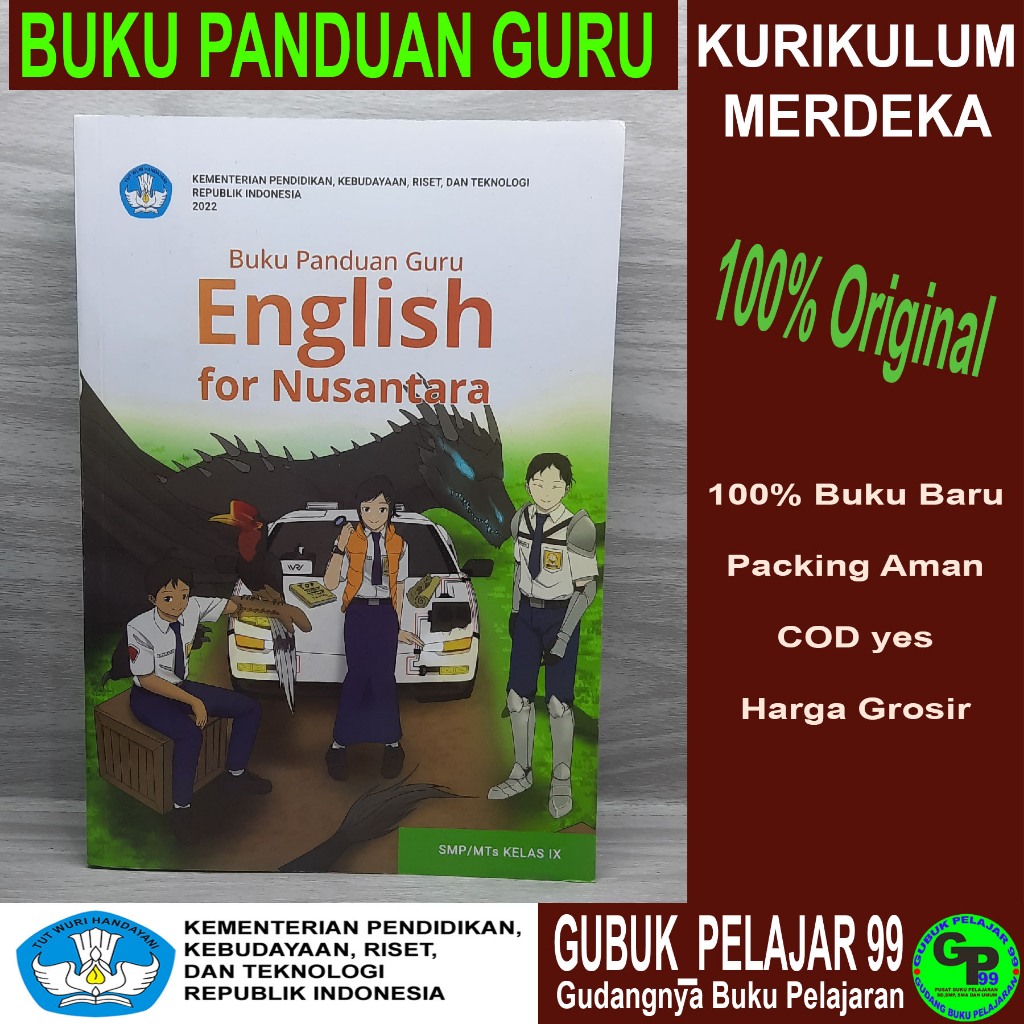 Jual Buku Panduan GURU English For Nusantara (Bahasa Inggris) Untuk SMP/MTs Kelas 9 Kurikulum ...