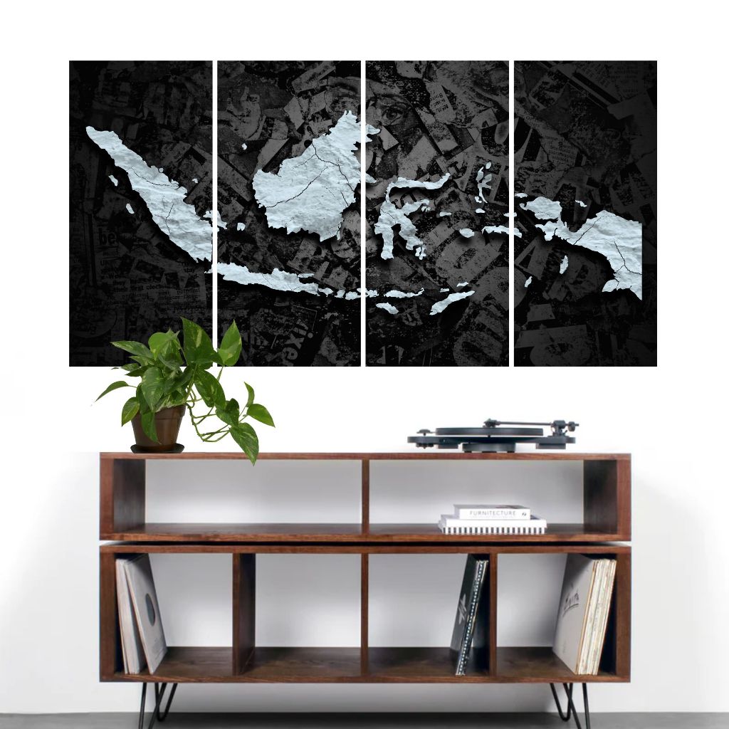 Jual Big Size Wall Decor Hiasan Dinding Peta Indonesia World Map ...