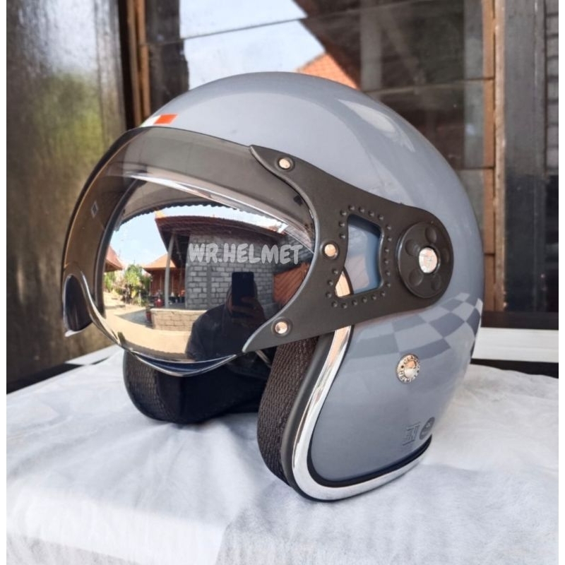 Jual HELM PILOT ITALY LIST CHROME ORIGINAL PREMIUM (FREE PACKING BUBBL ...