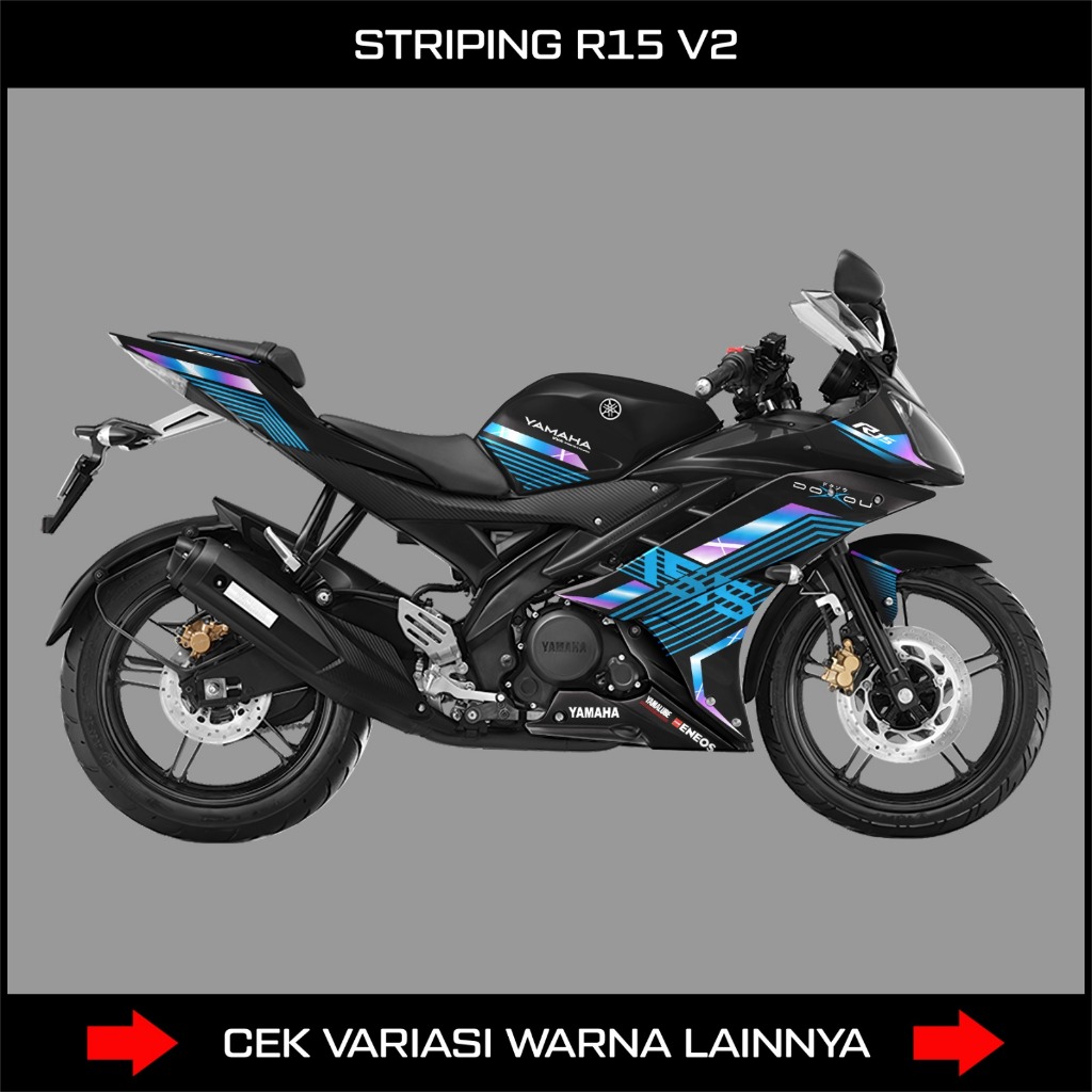 Jual DECAL STRIPING R15V2 GRAFIS CUSTOM DOXOU / STIKER MOTOR YAMAHA YZF ...
