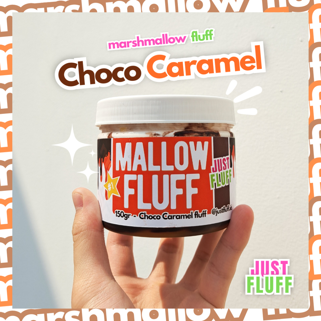 Jual Selai Marshmallow Fluff Choco Caramel 150g JustFluff | Shopee ...