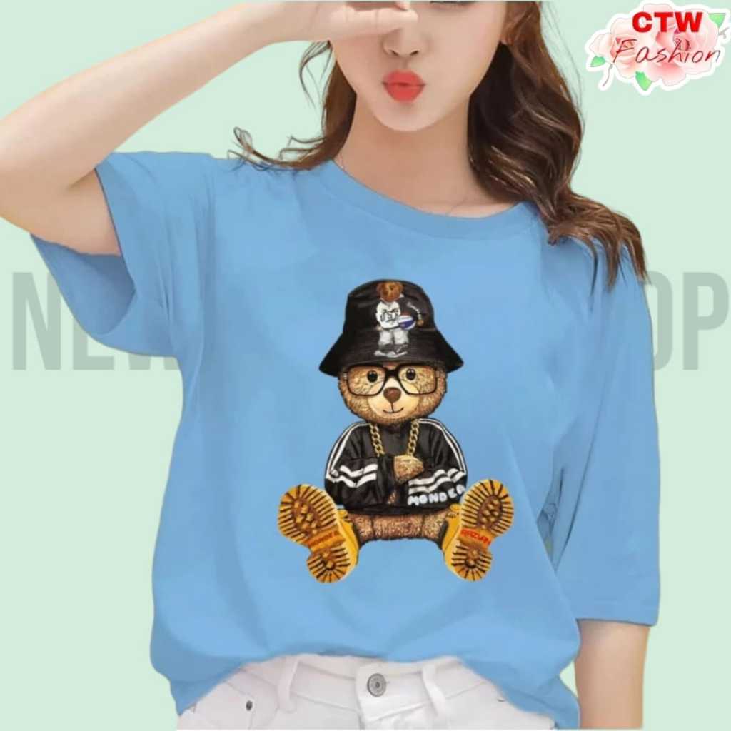 Jual T-SHIRT WANITA BERUANG ROCK / KAOS OVERSIZE WANITA / BAHAN SEMI KATUN | Shopee Indonesia