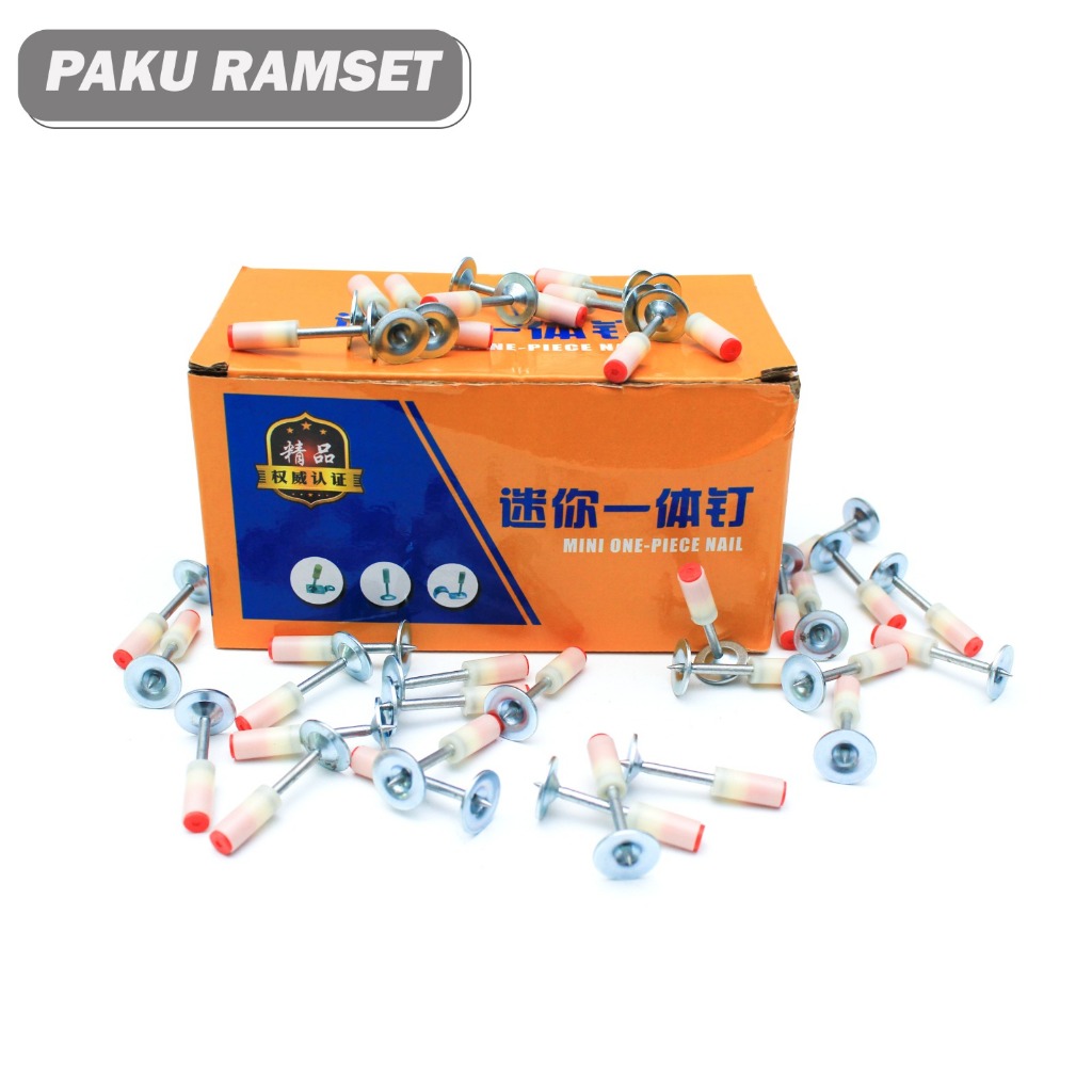 Jual PROMO!! 200 Pcs Isi Ulang Paku Beton Stampset Paku Washer Besar ...