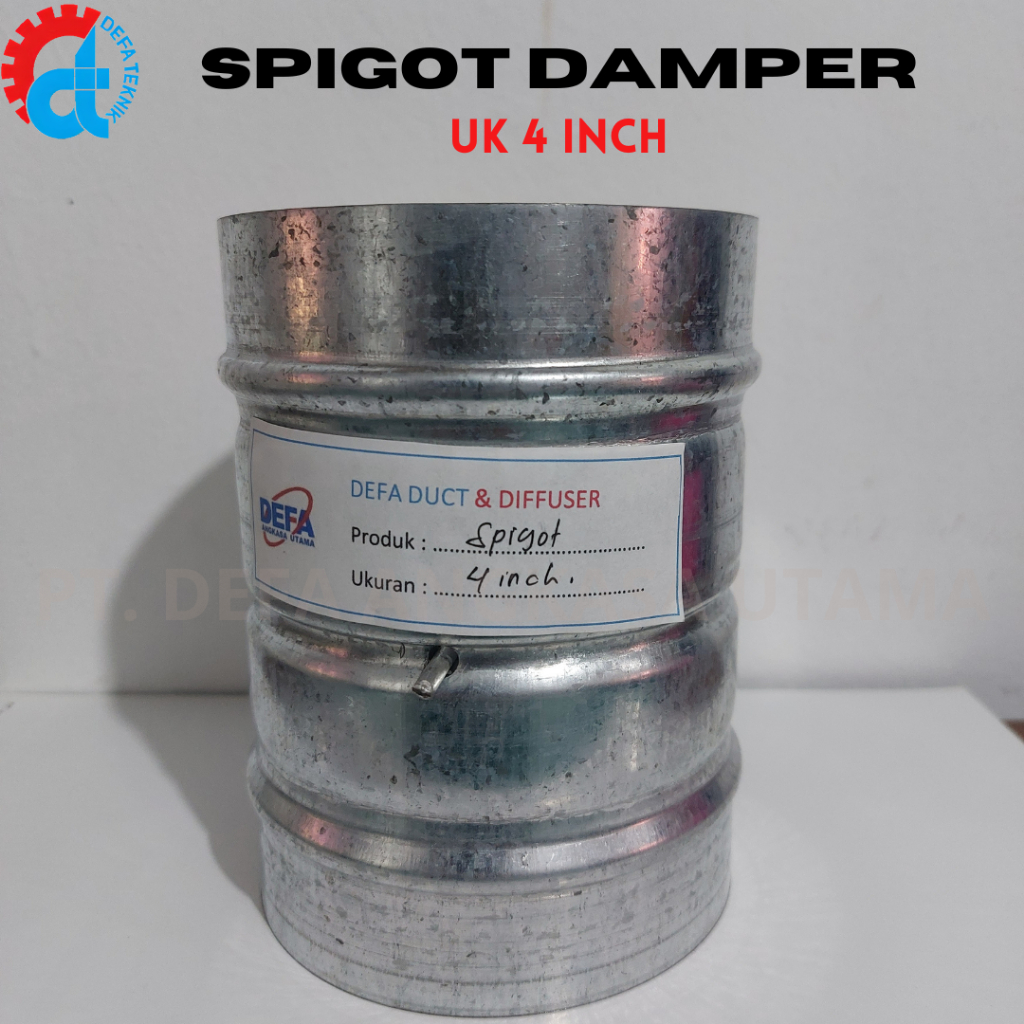 Jual SPIGOT DAMPER uk 4 inch (100 mm)/ Instalasi Ducting Spigot ...