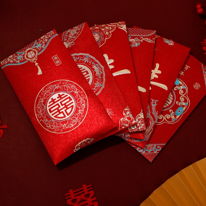 Jual [JUMBO SHUANG XI 21,5 X 12 CM ] JUMBO Kertas Amplop Angpao /Angpau ...