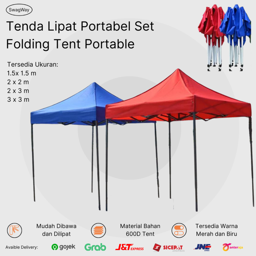 Jual Tenda Lipat Portable Folding Tent 2x3 meter | Shopee Indonesia