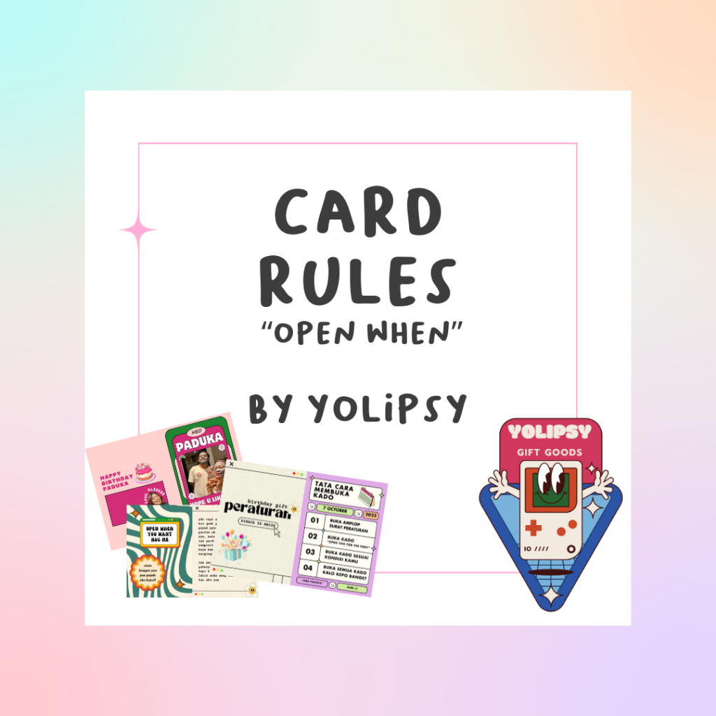 Jual CARD RULES "OPEN WHEN" by yolipsy | Shopee Indonesia