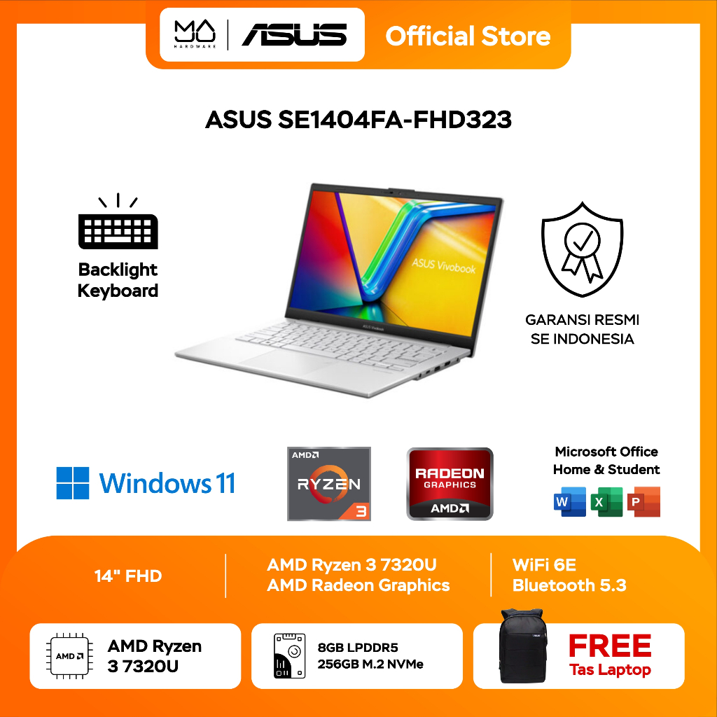 Jual LAPTOP ASUS E1404FA FHD323 Ryzen 3 7320U 8GB 256GB W11 OHS ...