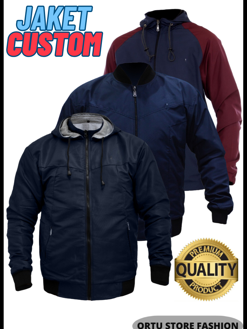 Jual Jaket Custom Premium Bordir Nama Parasut Desain Sendiri Pria ...