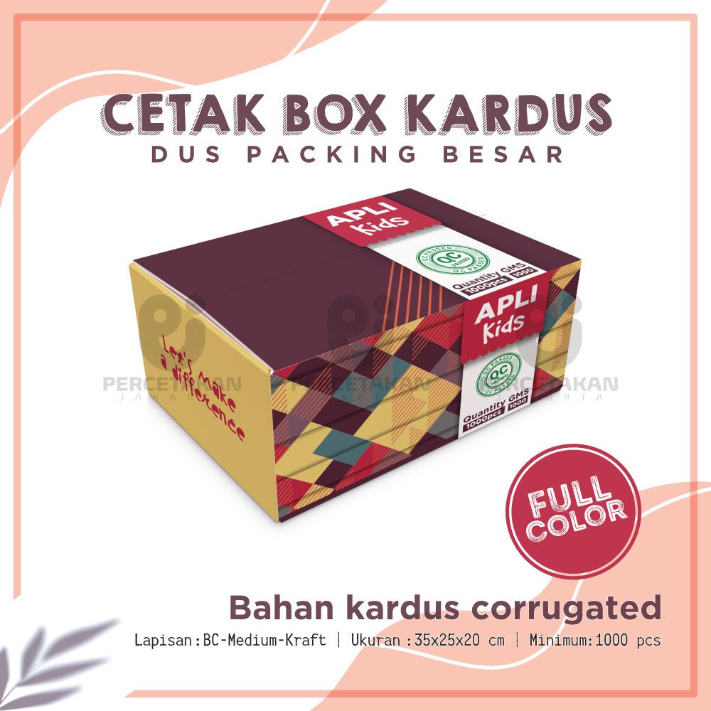 Jual Cetak BOX KARDUS 35x25x20 cm Full Color Free Custom Desain/Logo ...