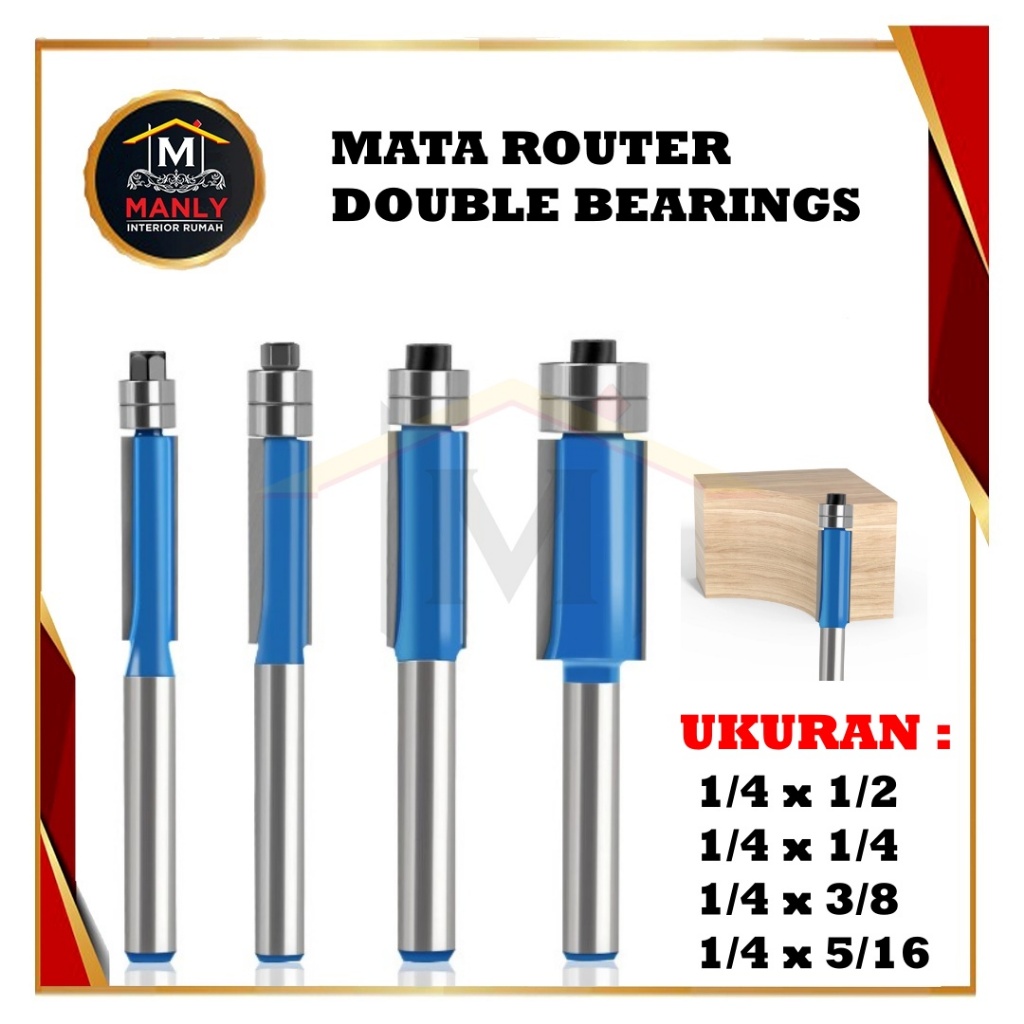 Jual Mata Profil Router / Mata Router Double Bearing Bit 100% (Kualitas ...