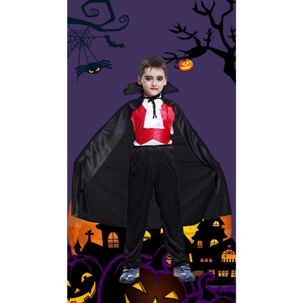 Jual Kostum Vampir Drakula 02 Anak Jubah Vampire Count Dracula ...