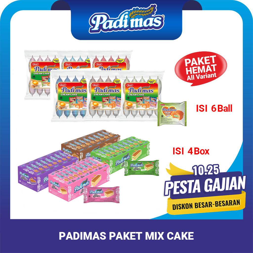 Jual Padimas Paket Mix Cake - Mini Layer Cake (All Variant) dan Cream ...
