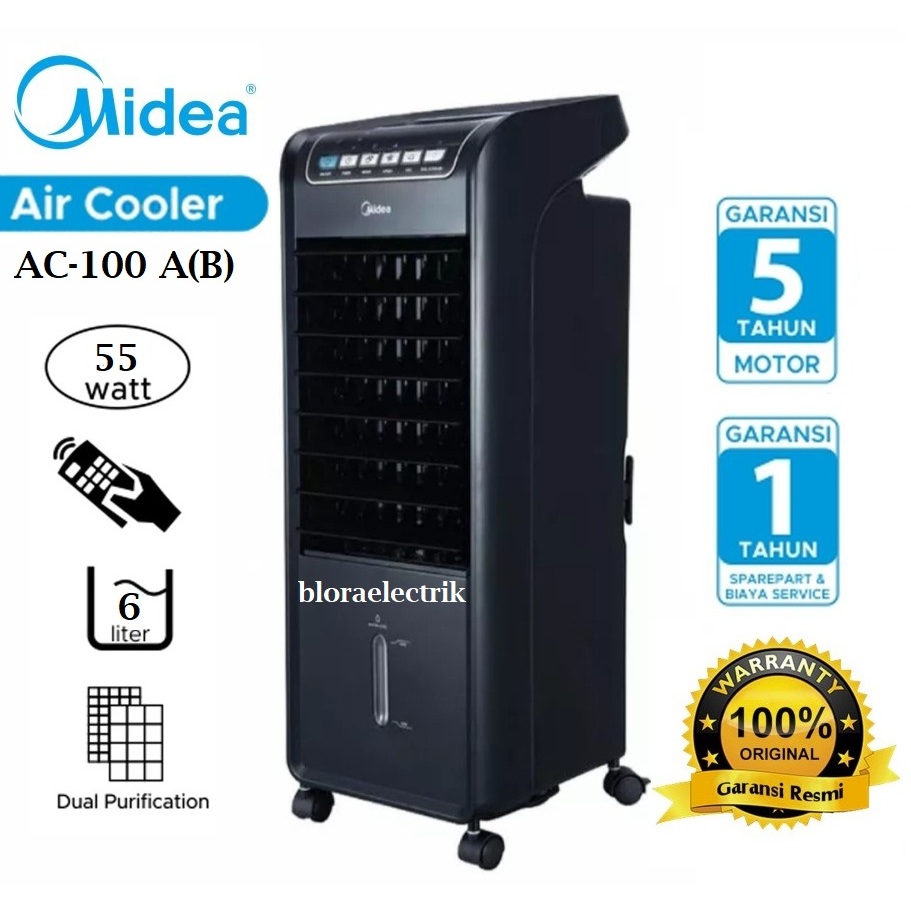 Jual Air Cooler Midea AC-100A(B) 6 Liter Pendingin Ruangan Barang Bagus ...