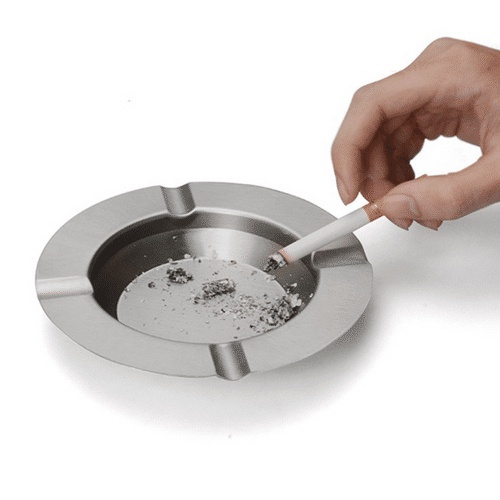 Jual YH ASBAK STAINLESS BULAT 12 CM MANGKOK ASBAK BESI ASHTRAY / ASBAK ...