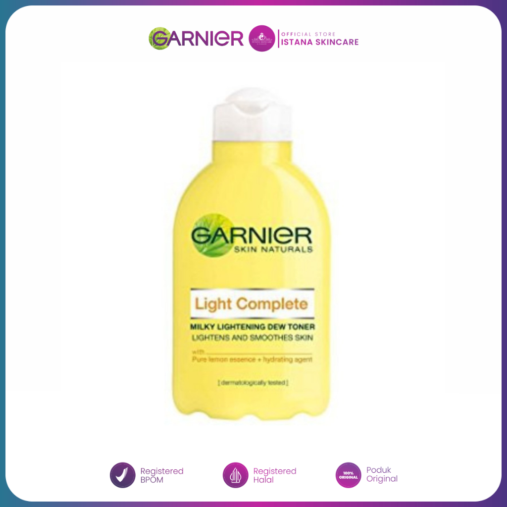 Jual Garnier Light Complete Milky Lightening Dew Toner 150 ml | Shopee ...