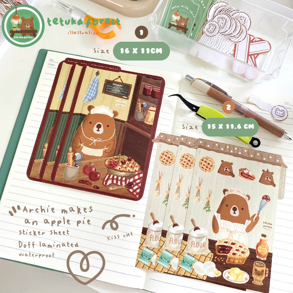 Jual Archie Apple pie series - Story sticker sheet - journal sticker ...