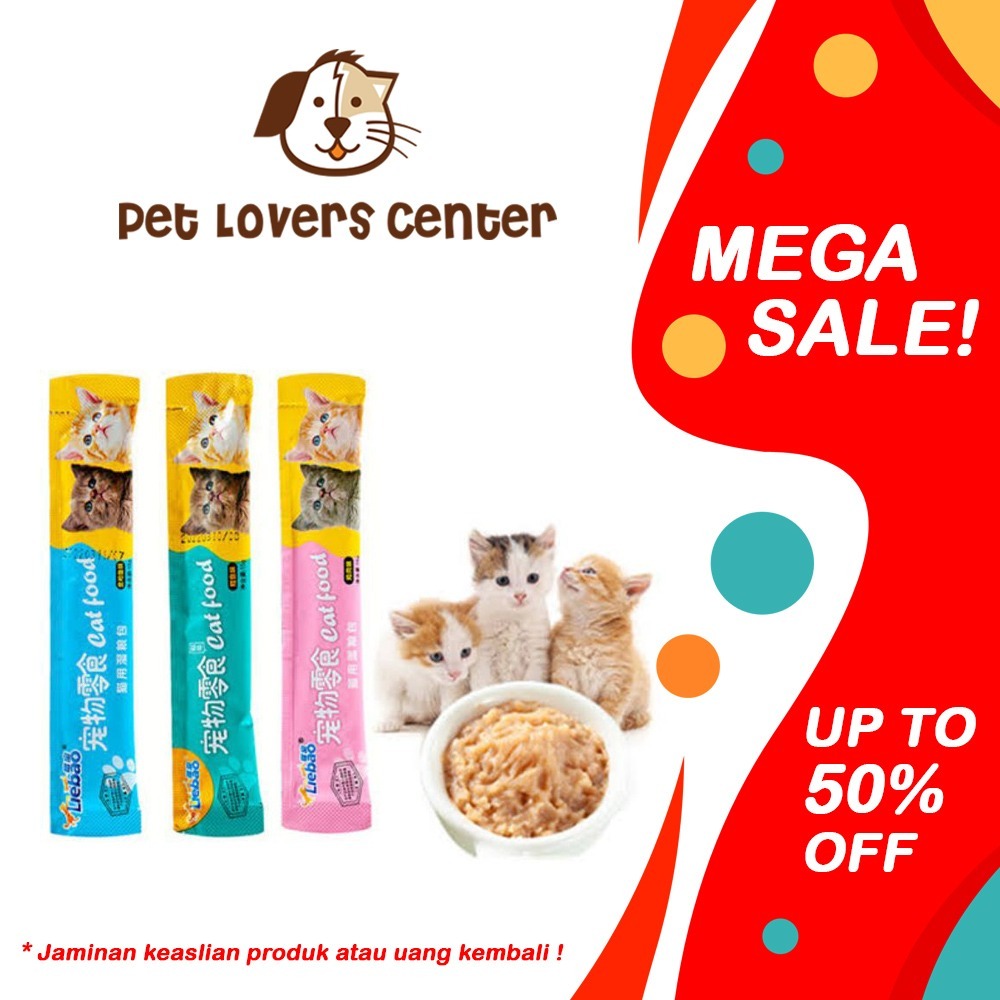 Jual LieBao Cat Snack Wet Food Pasta - Cemilan Kucing rasa TUNA COD ...
