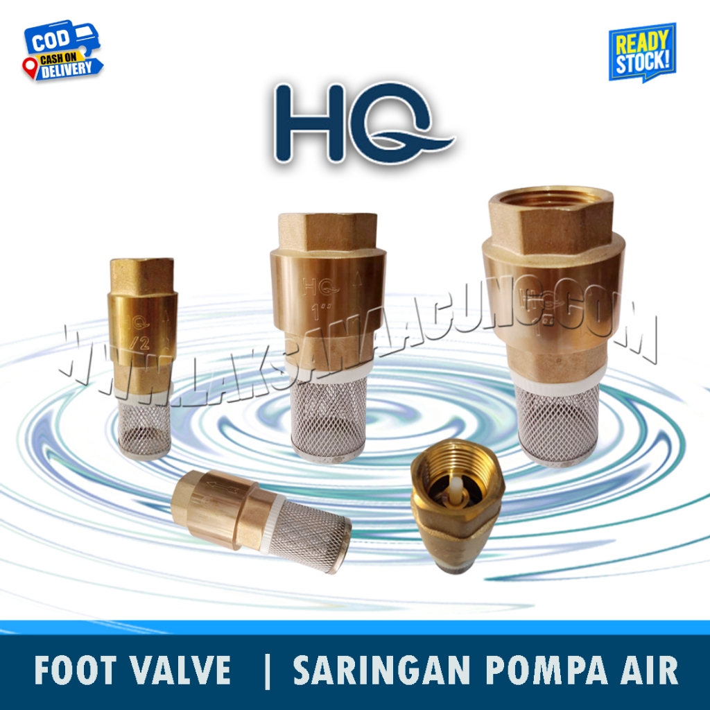 Jual HQ - Klep pompa 1/2" kuningan | Foot Valve Saringan pompa air ...
