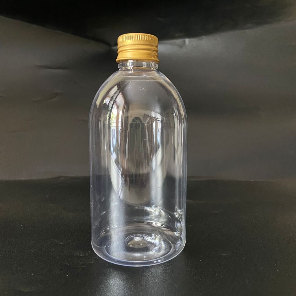 Jual Botol Oval 250ml Bening Tutup Ulir Aluminium / Botol Ulir Aluminium Oval 250ml Clear ...