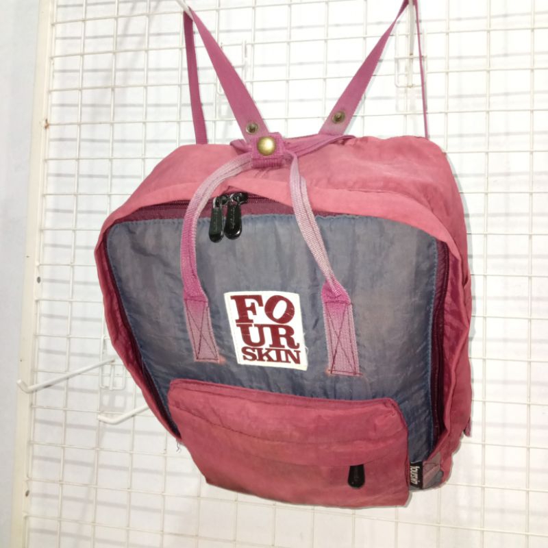 Jual four skin backpack- preloved- alas11x28cm tinggi 36cm | Shopee ...