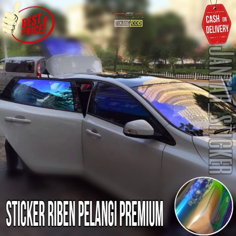 Jual Stiker Kacafilm Riben Pelangi Lebar 138 cm Sticker Riben Rainbow ...