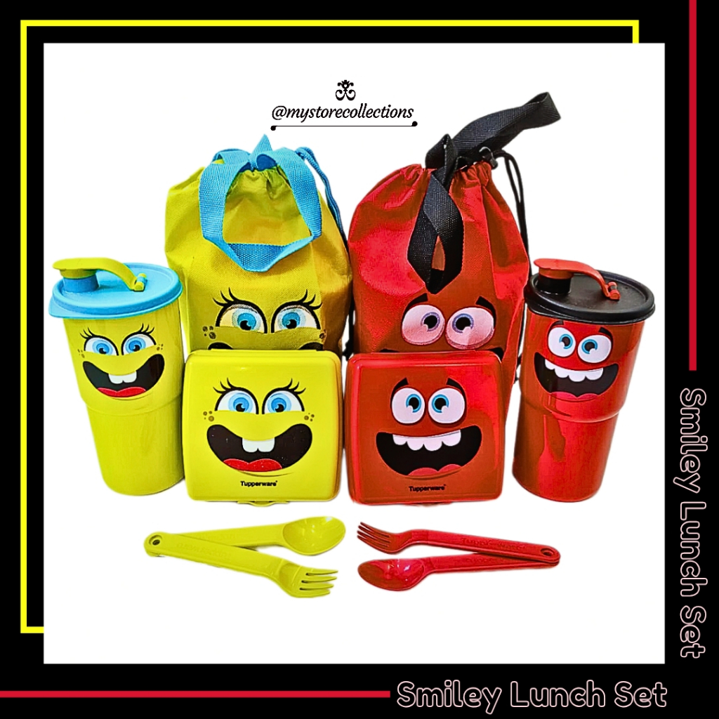 Jual Smiley Lunch Set - Emoji Printing ( Bekal Makan ) Tupwr | Shopee ...