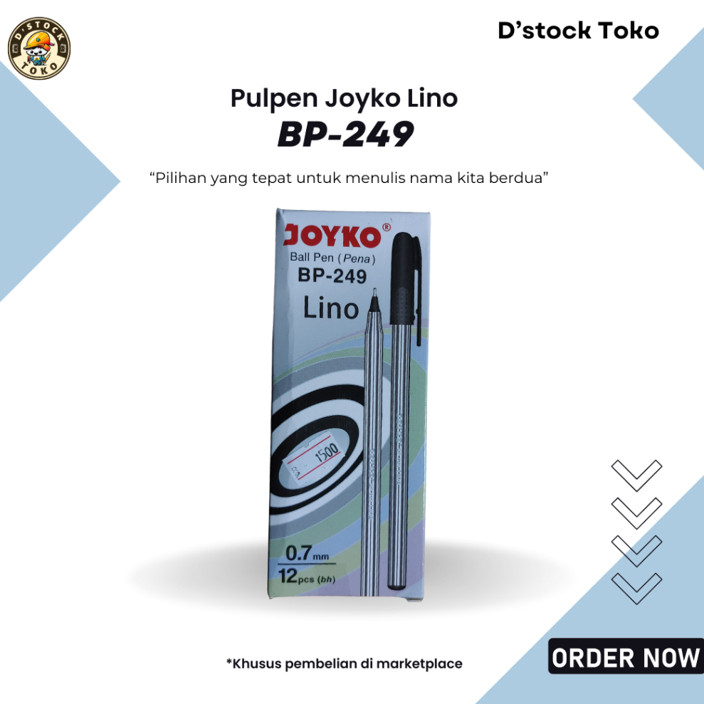 Jual Pulpen Joyko LINO BP-249 Murah Per Pcs Dstock Toko | Shopee Indonesia