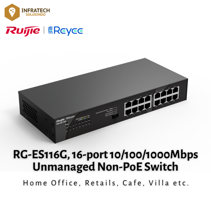 Jual switch 16 port ruijie reyee unmanaged switch RG-ES116G | Shopee ...
