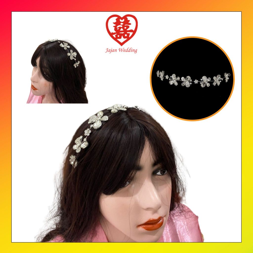 Jual JW Headpiece Bunga Tiara / Headpiece Pengantin Tiara MH20 | Shopee ...