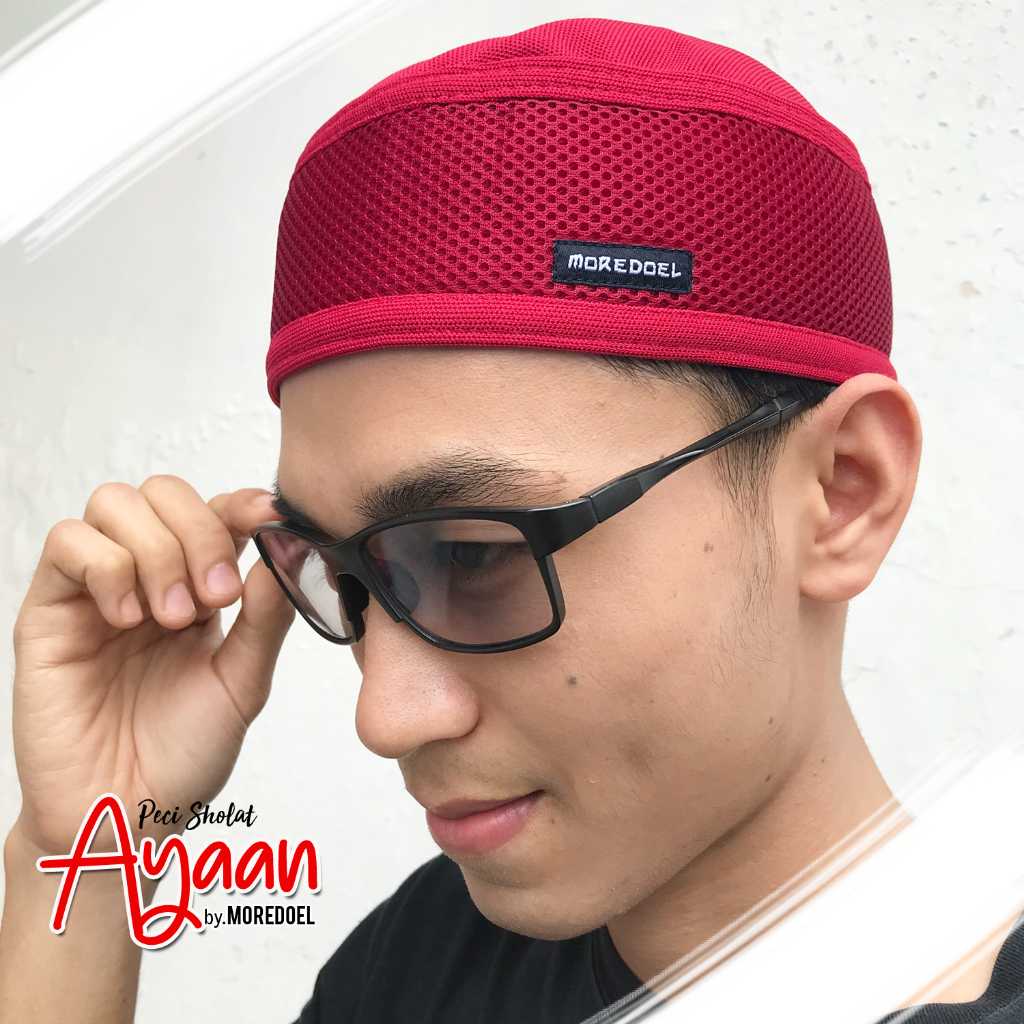 Jual PECI MORE - Peci Sholat Ayaan Warna Merah Marun Simpel dan Nyaman ...
