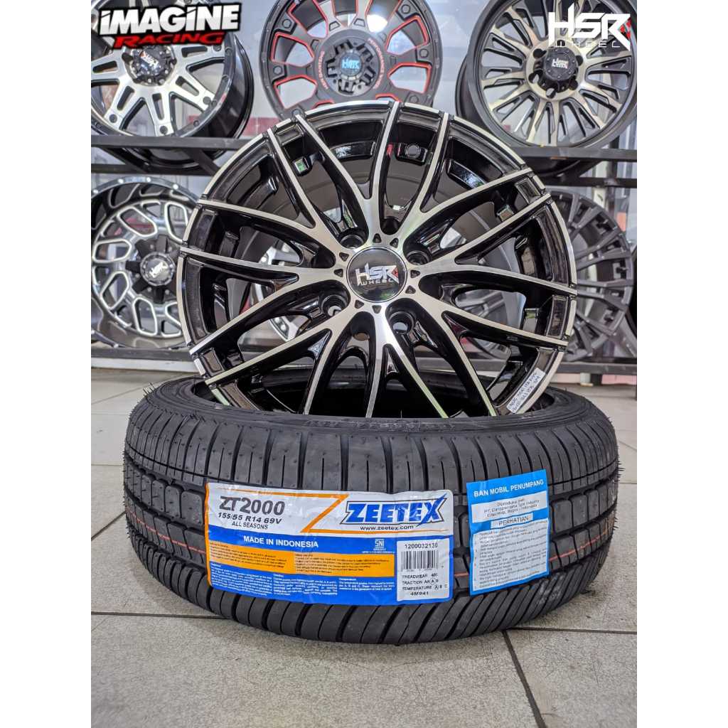 Jual Paket velg plush ban untuk wuling air ev ring 14 hsr naples dan ban zeetex 155 55 R14 ...