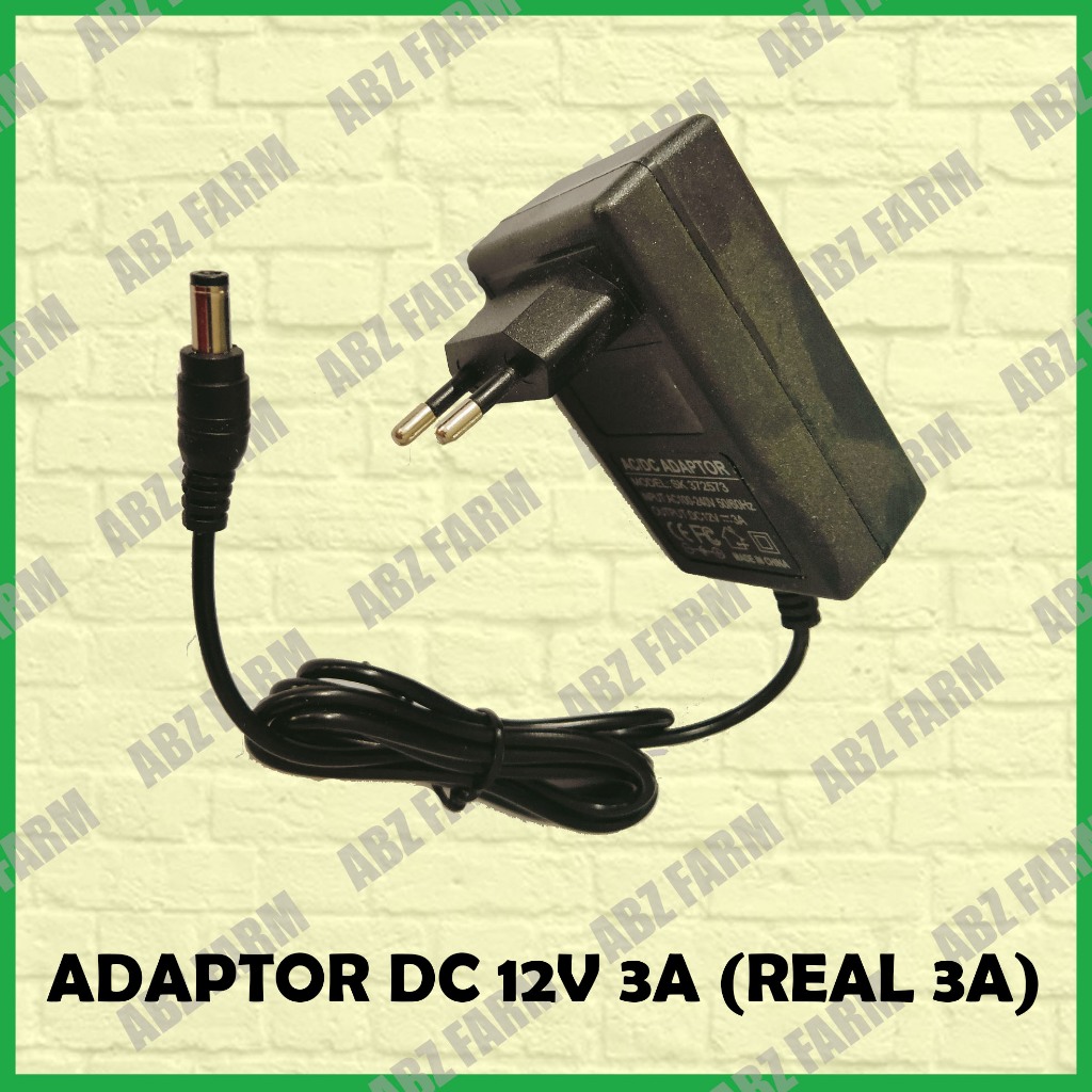 Jual POWER SUPPLY ADAPTOR DC 12V 3A REAL CCTV LAMPU LED POMPA DC ...