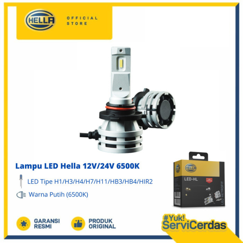 Jual Lampu Mobil LED Hella 12V/24V 6500K | Shopee Indonesia