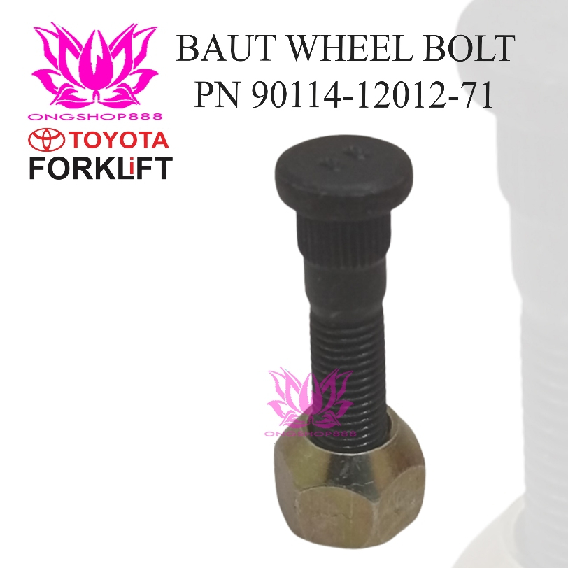 Jual Baut Wheel Bolt 90114-12012-71 Toyota Forklift 7FB15-18 | Shopee ...