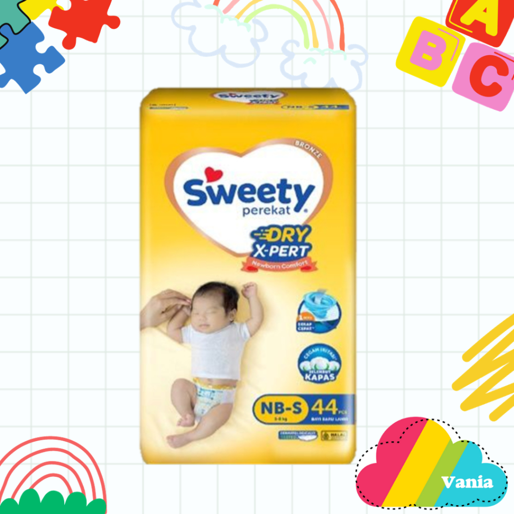 Jual Sweety newborn new born dry x-pert perekat 44 bronze comfort ...