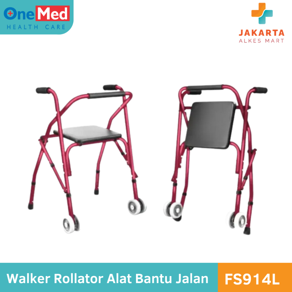 Jual Walker Alat Jalan Lansia Onemed FS914L Rollator Beroda | Shopee ...
