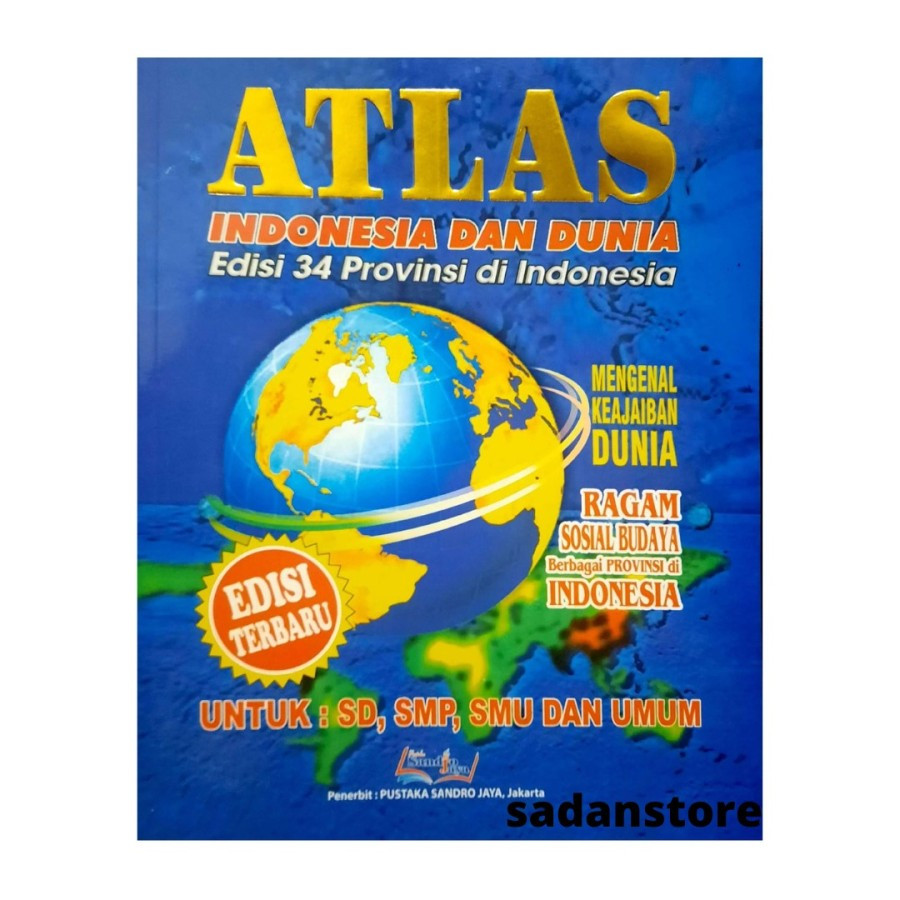 Jual Atlas Indonesia dan Dunia ukuran Besar 34 Provinsi di Indonesia ...