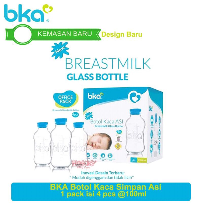 Jual BKA Botol Kaca Asi Isi 4pc / Breastmilk Glass Bottle / Tempat ...