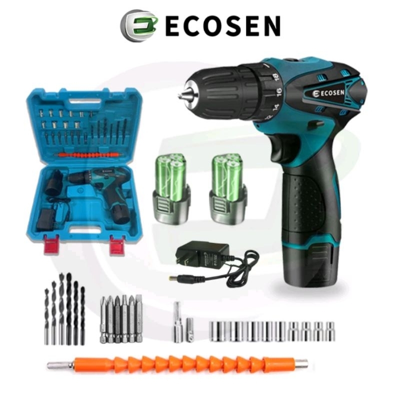 Jual ECOSEN Kit Bor Tanpa Kabel 98V Genggam Bor Dampak Sel | Shopee ...