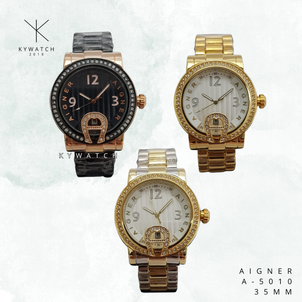 Jual jam tangan wanita aigner jam tangan cewek aigner a-5010 | Shopee ...