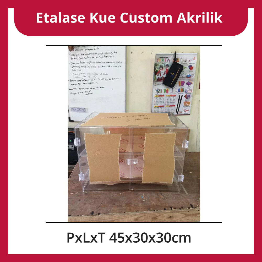Jual Etalase Kue Custom PxLxT 45x30x30cm | Shopee Indonesia