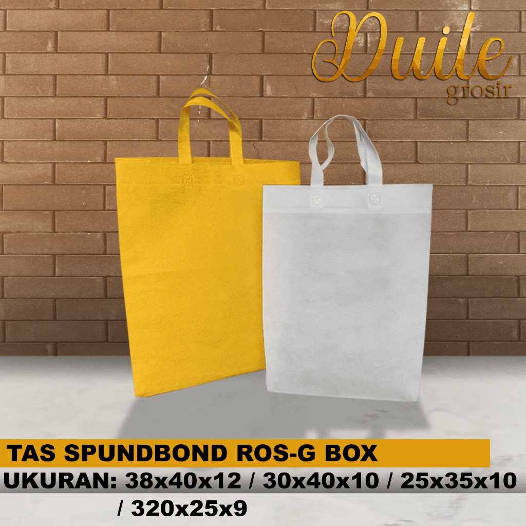 Jual Tas Spunbond Box / Tas Goodie Bag / Ukuran 25x35 (1 Lusin ...