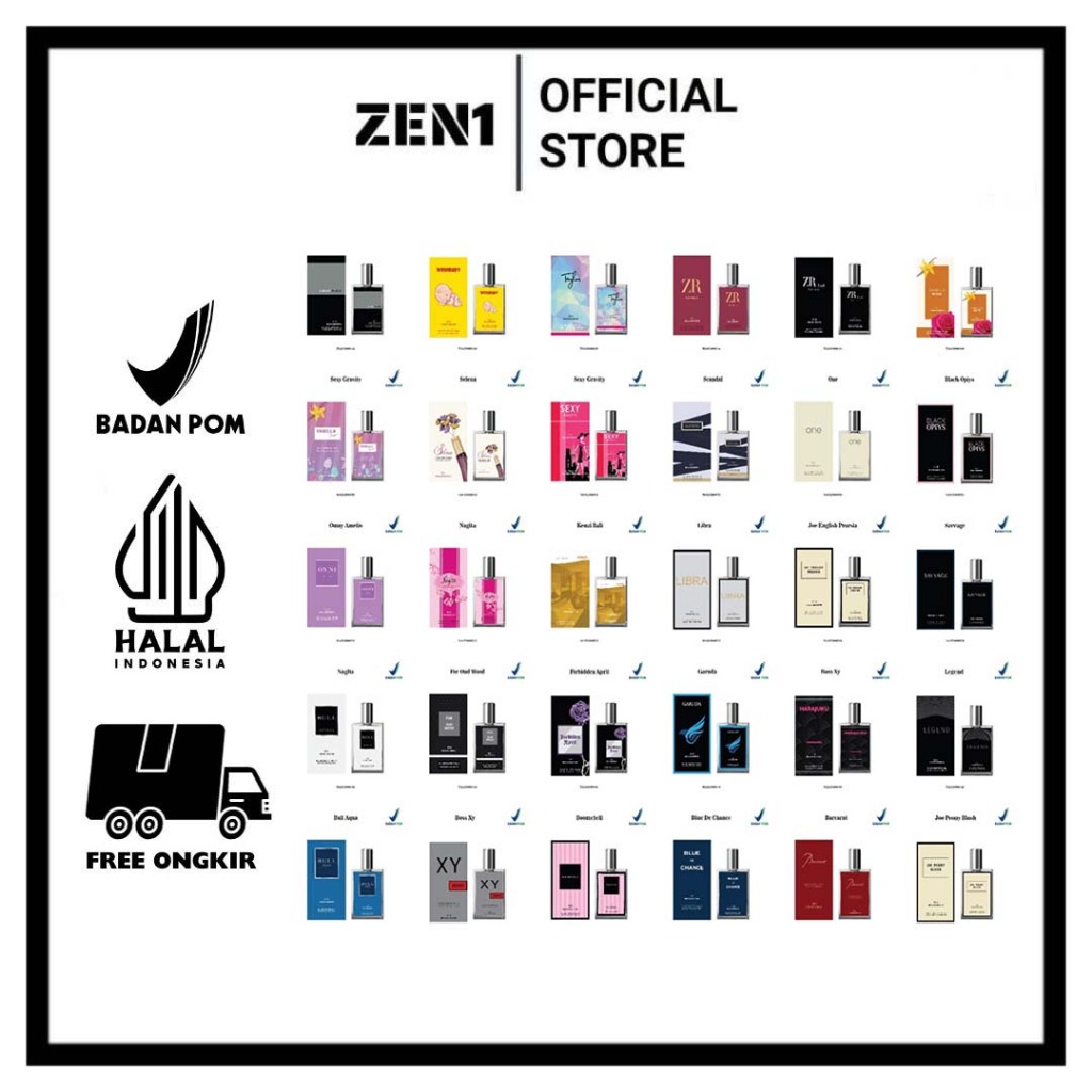 Jual ZEN1 - [BPOM] PARFUM 50ML 33 VARIAN / EAU DE PARFUME / MINYAK ...