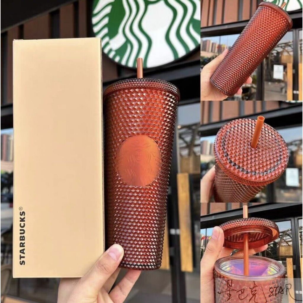 Jual PROMO New Starbucks 2022 China Halloween Dark Pumpkin 710ml/24oz Studded Cup Tumbler ...