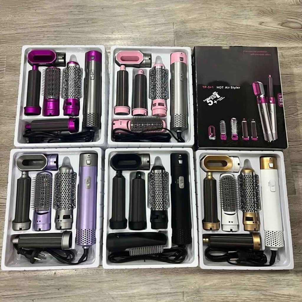 Jual Pengering Rambut Set 5 In 1 Hair Dryer/Styler/Sisir/Hair Blow Hair ...