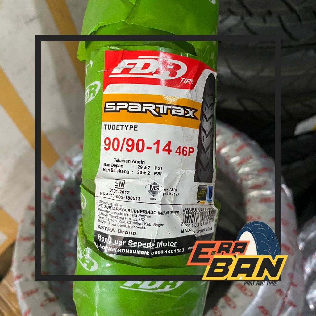 Jual BAN LUAR FDR SPARTAX 90 90 RING 14 TUBETYPE | Shopee Indonesia
